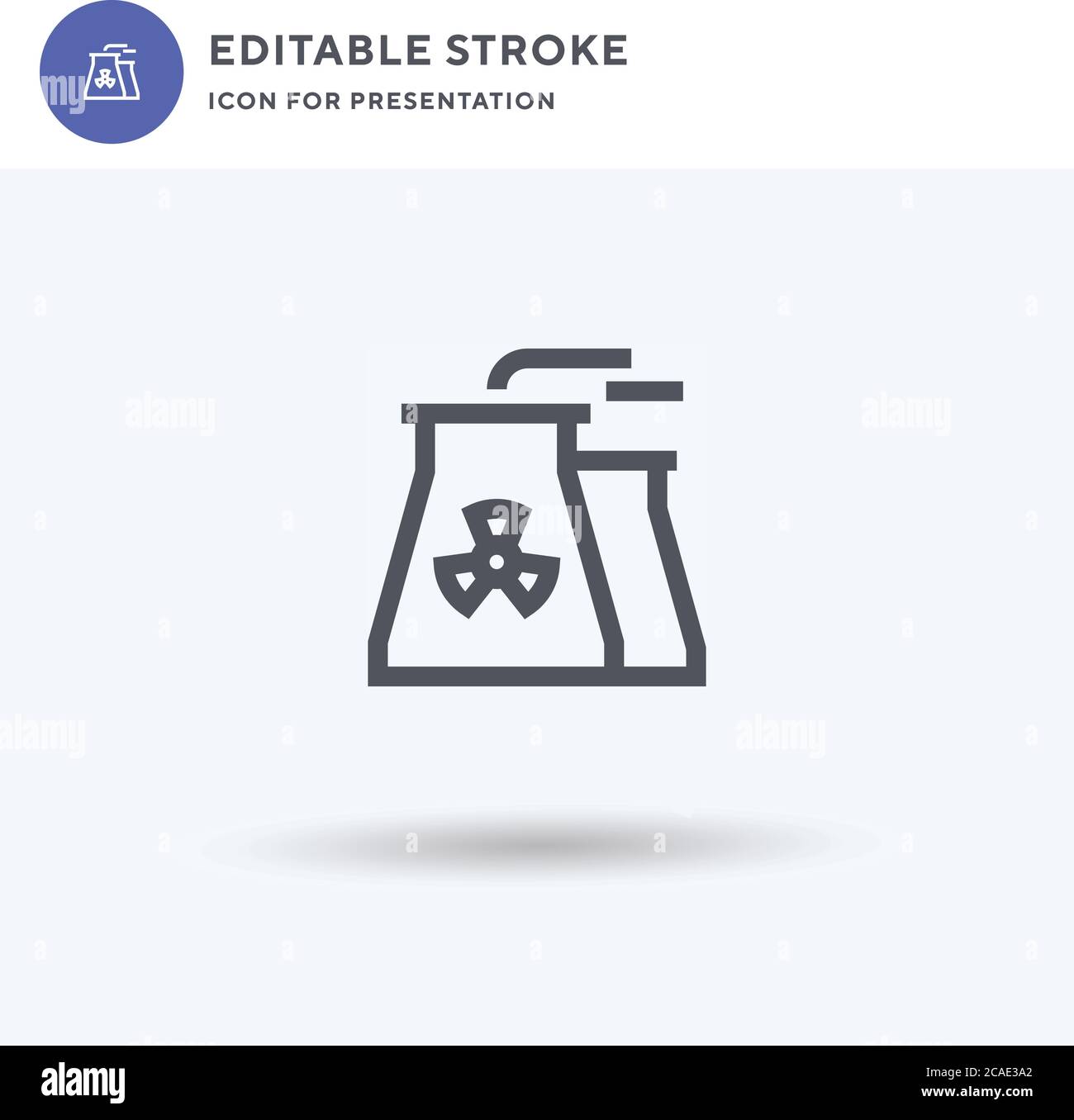 Nuclear Plant icon vector, filled flat sign, solid pictogram isolated ...