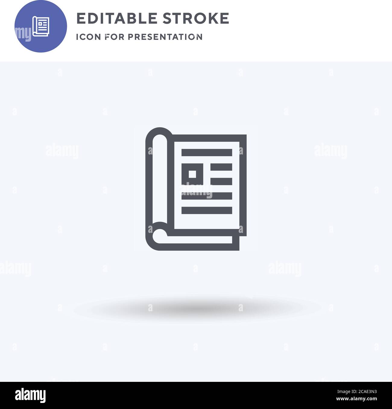 Magazine icon vector, filled flat sign, solid pictogram isolated on ...