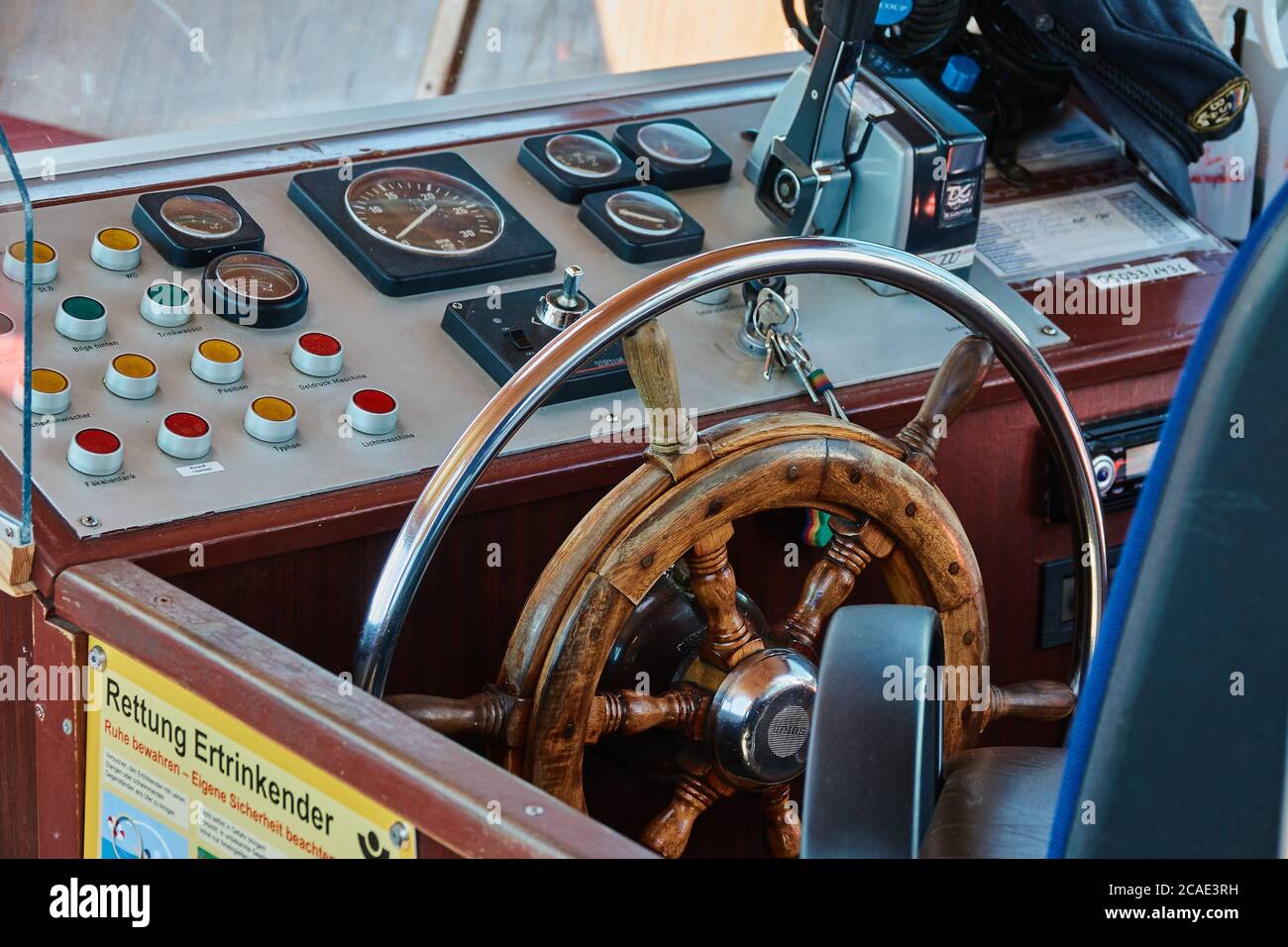 Steinhude, Germany, May 29., 2020: Steering wheel and instrument panel ...