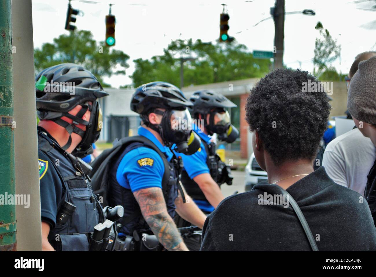 Dayton, Ohio United States 05/30/2020 police and SWAT officers ...