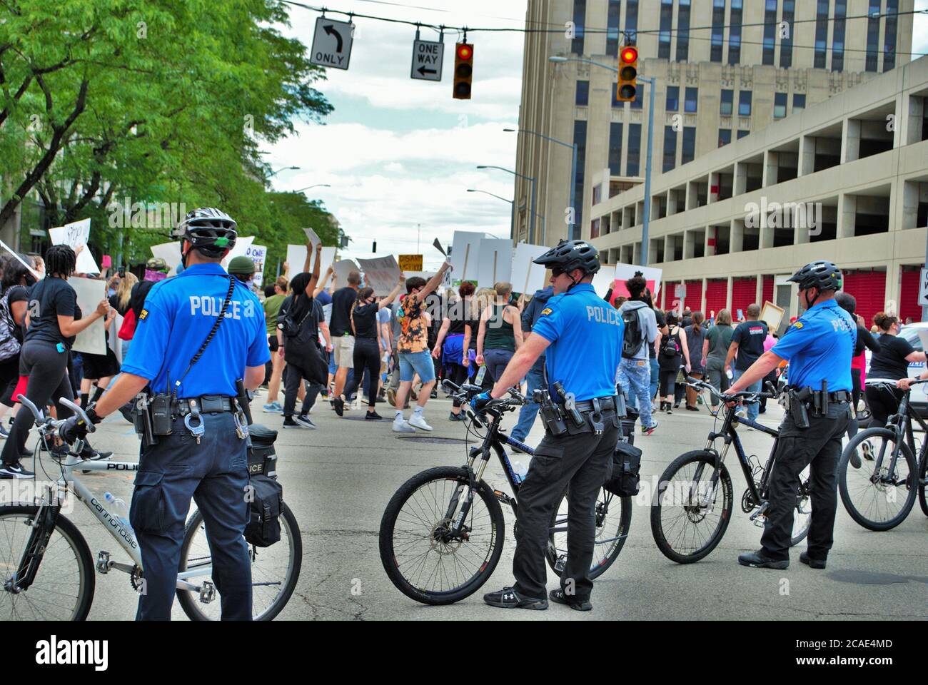 Dayton, Ohio United States 05/30/2020 police and SWAT officers ...