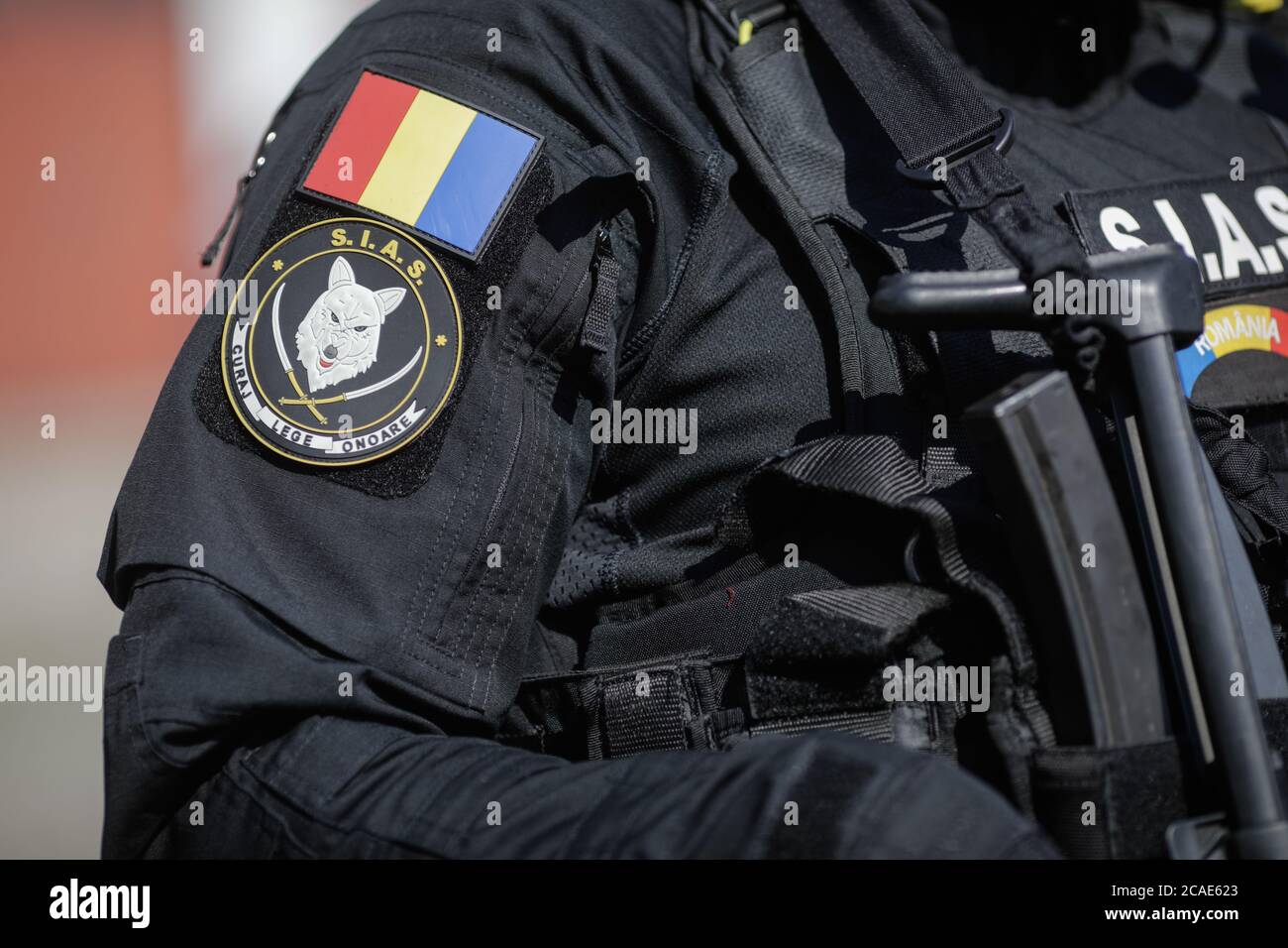 Bucharest, Romania - July 29, 2020: Details with the uniform of an ...