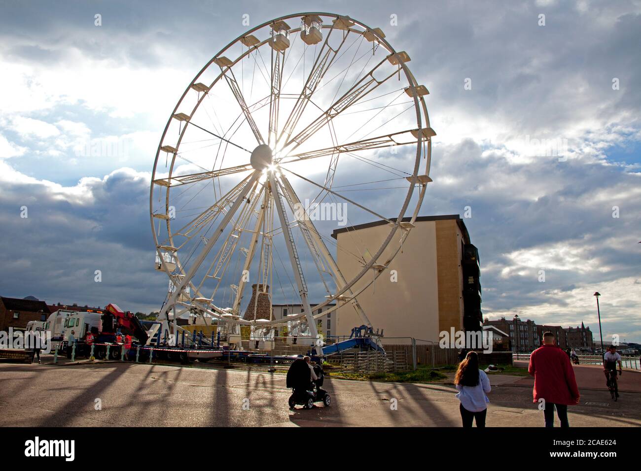 Portobello, Ferris Wheel, Edinburgh, Scotland UK. 6 August 2020. A ...