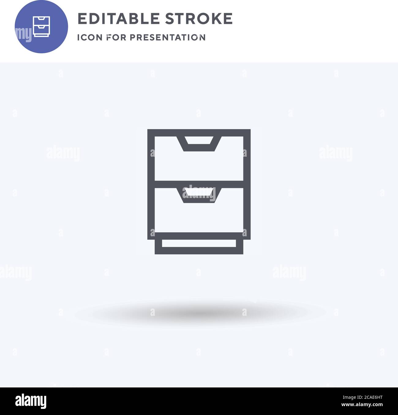 Filing Cabinet icon vector, filled flat sign, solid pictogram isolated ...