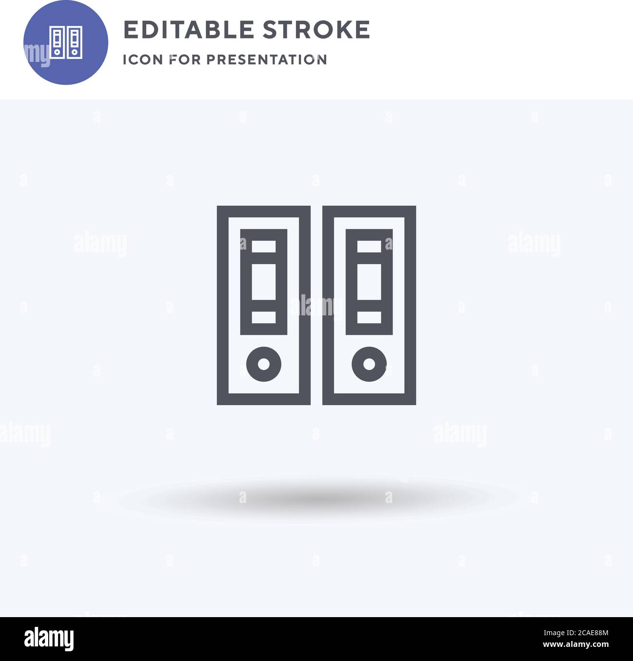 Binders icon vector, filled flat sign, solid pictogram isolated on ...