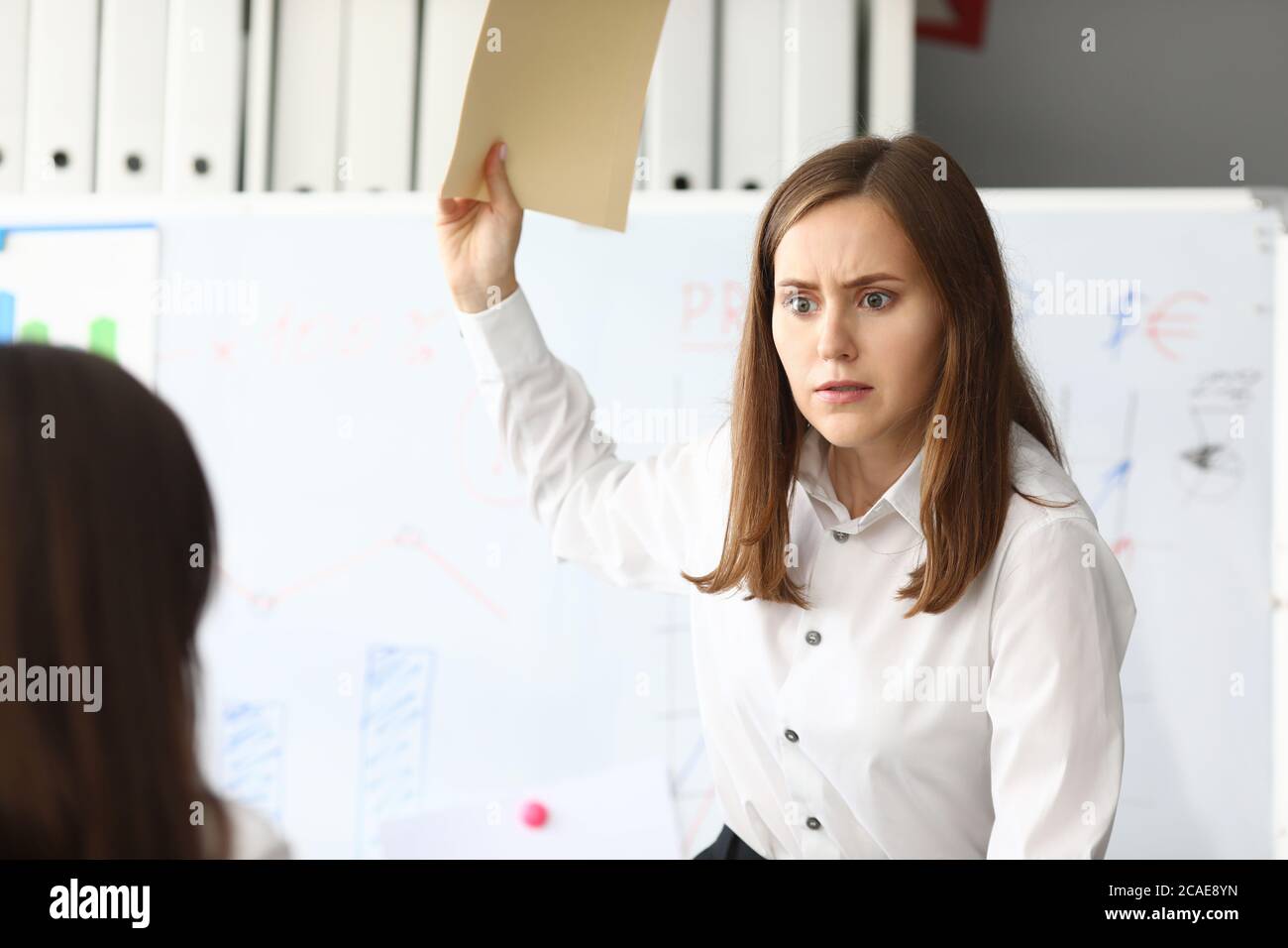 Angry female leader Stock Photo - Alamy