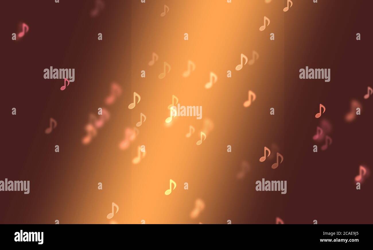 Dark background with blurry music notes for wallpapers Stock Photo - Alamy