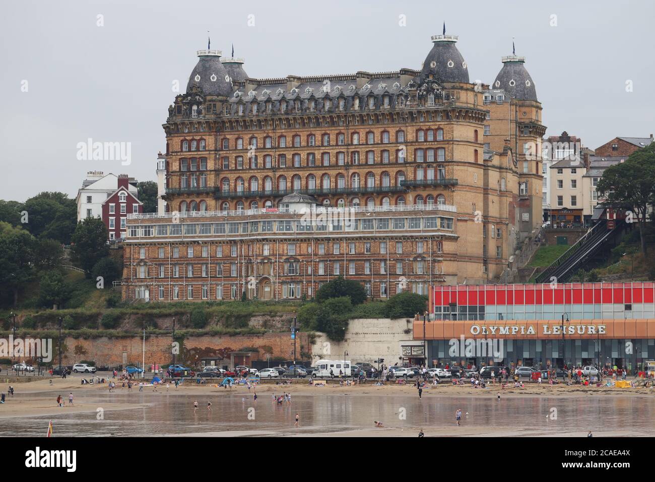 THE GRAND HOTEL SCARBOROUGH ON ST NICHOLAS CLIFF OVER LOOKING THE SOUTH ...