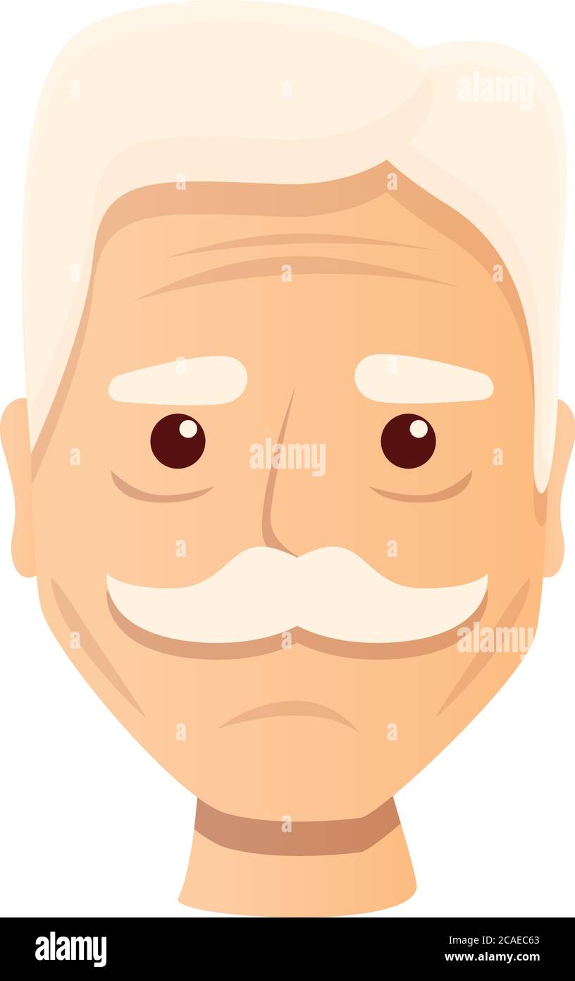 Senior man wrinkles icon. Cartoon of senior man wrinkles vector icon ...
