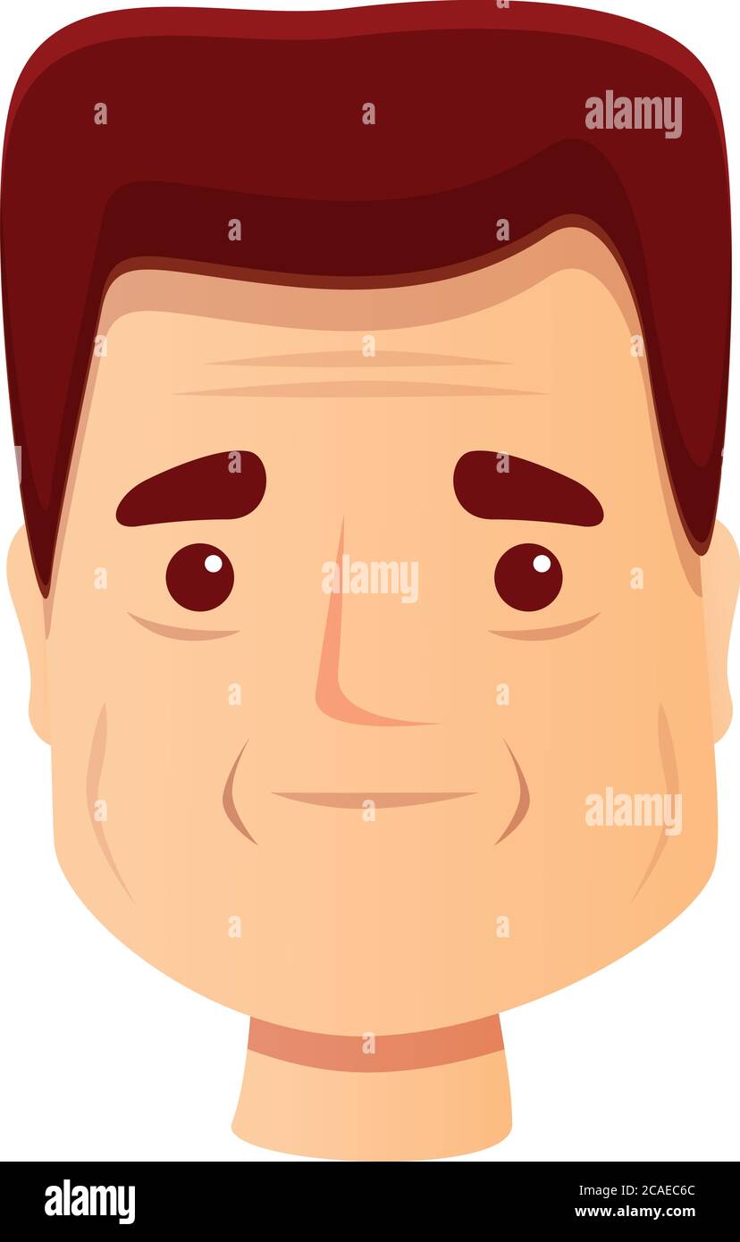 Smiling man wrinkles icon. Cartoon of smiling man wrinkles vector icon ...