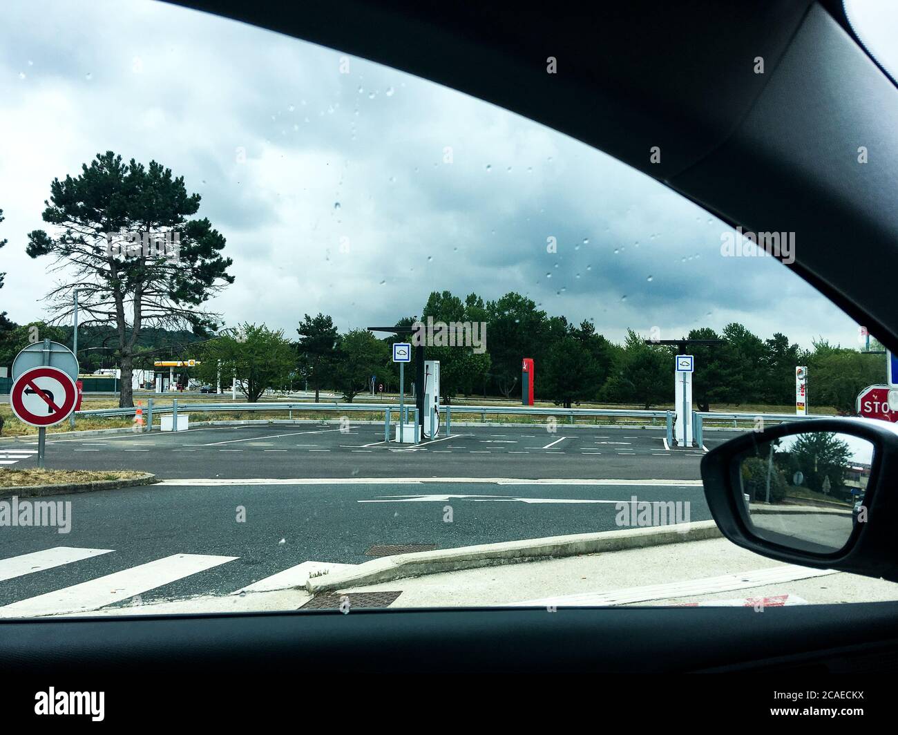 Driving on French highway, Paris Region, France Stock Photo - Alamy