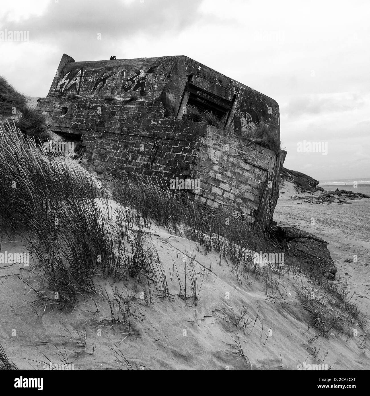WWII German bunker, Berck-Plage, Pas-de-Calais, Hauts de France, France ...