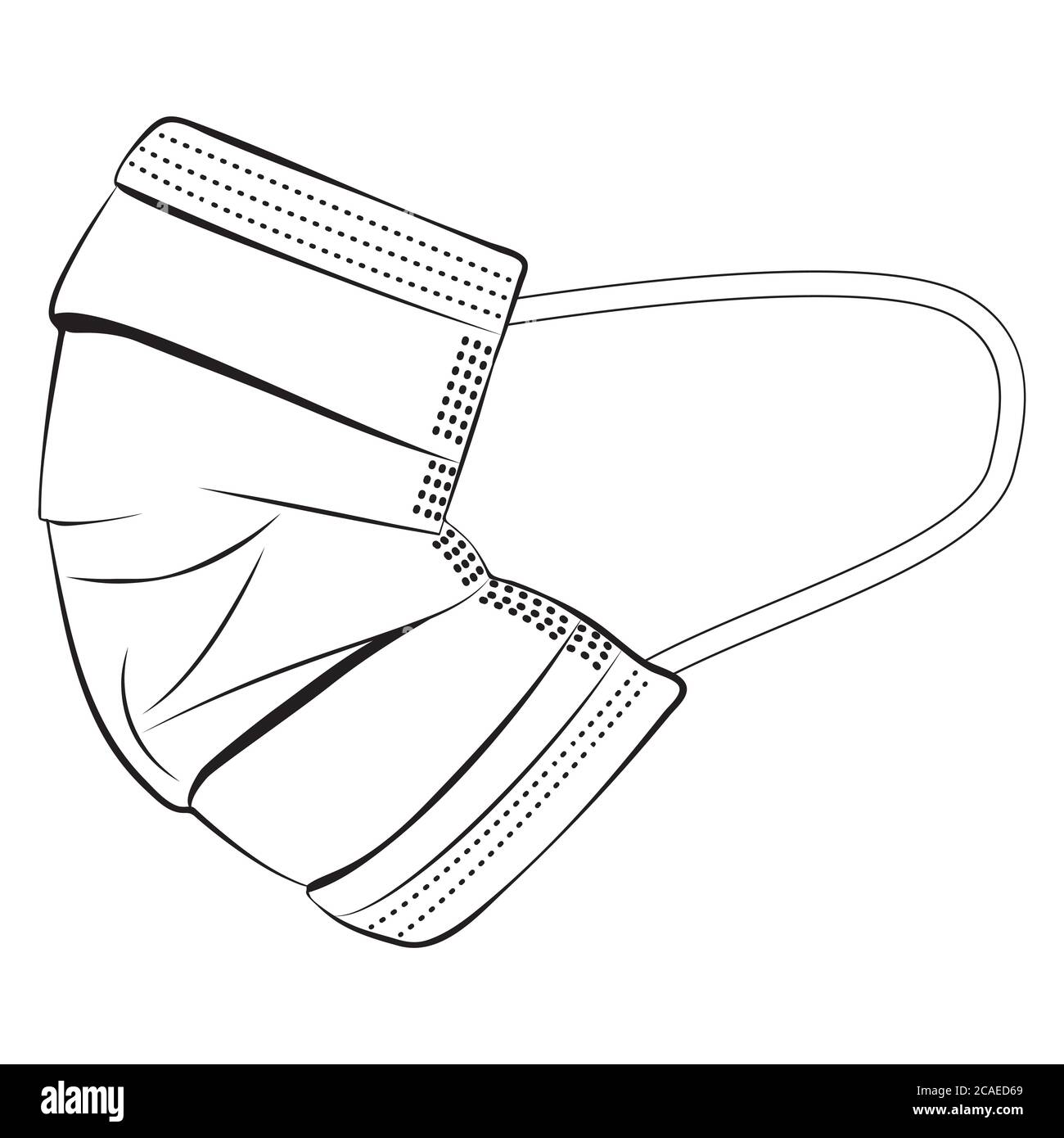 Protective disposable face mask, surgical mask illustration design ...