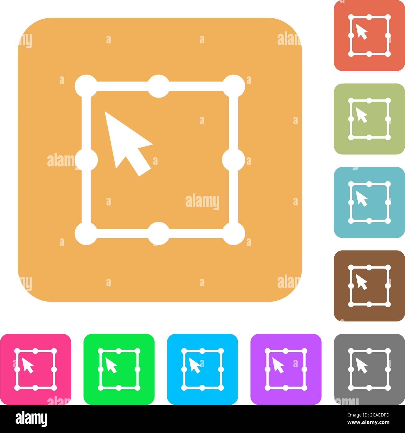 Free transform object flat icons on rounded square vivid color backgrounds Stock Vector Image ...