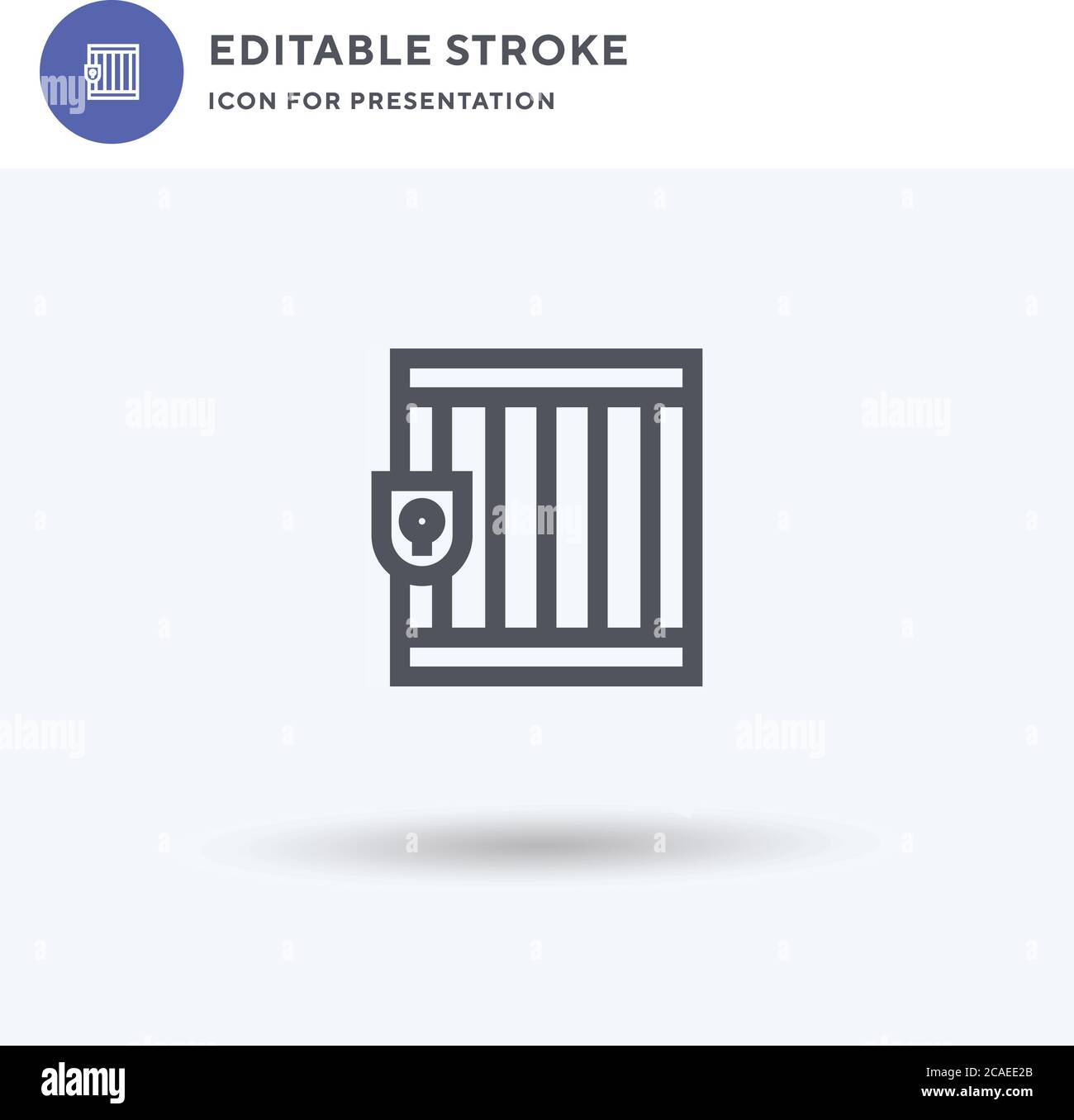 Jail icon vector, filled flat sign, solid pictogram isolated on white ...