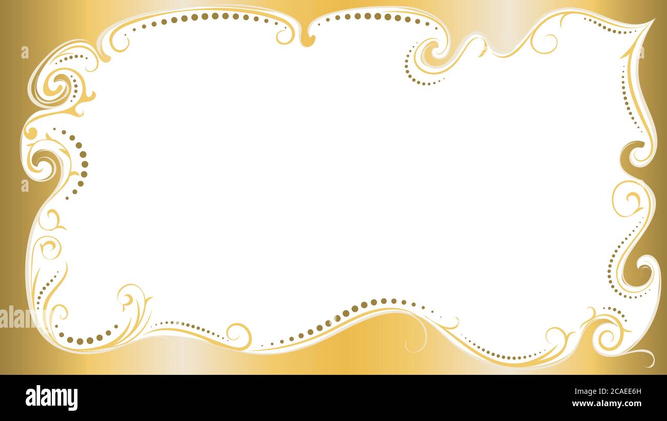 Abstract decorative frame with stylized swirls and floral design Stock ...