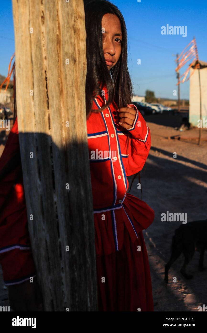 Seri women with face paint, during the celebration of the Seri New Year ...