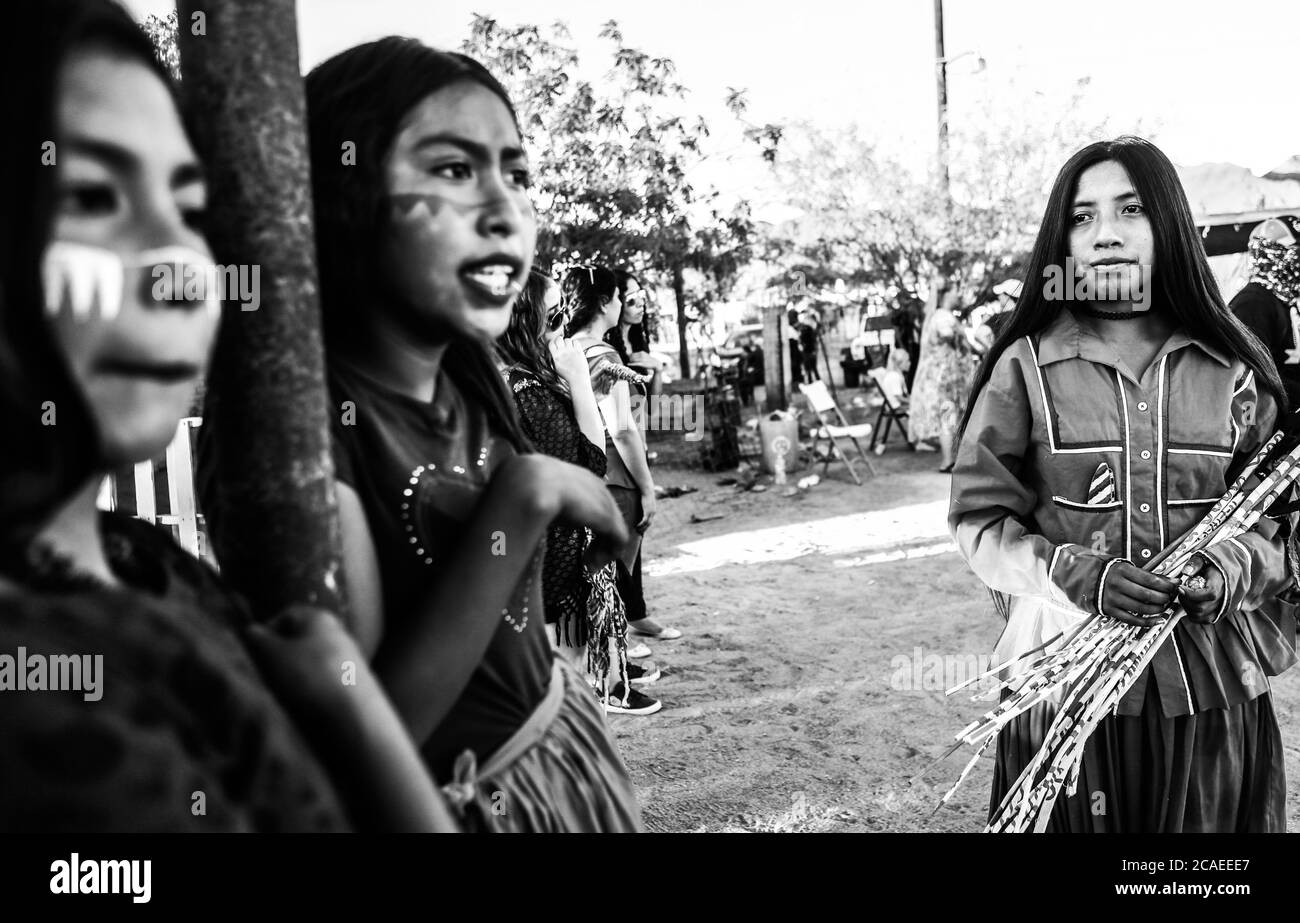 Celebration of the new year Seri in the indigenous community Punta ...