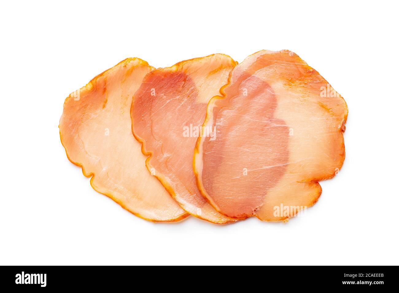 Dried spanish ham. Lomo embuchado isolated on white background Stock ...