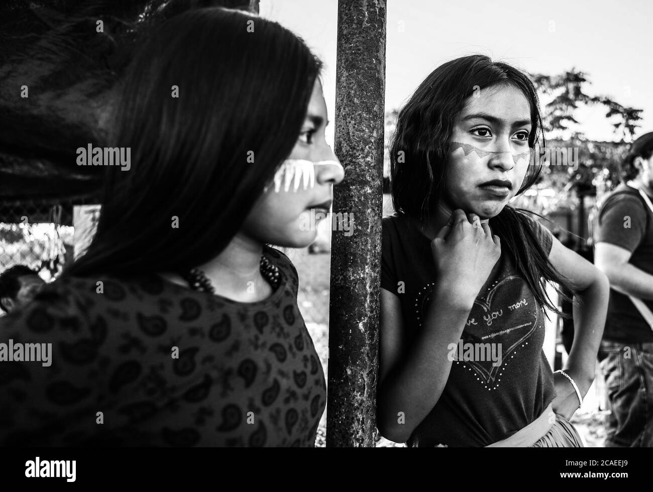 Seri women with face paint, during the celebration of the Seri New Year ...