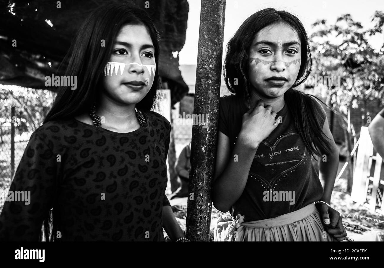 Seri women with face paint, during the celebration of the Seri New Year ...