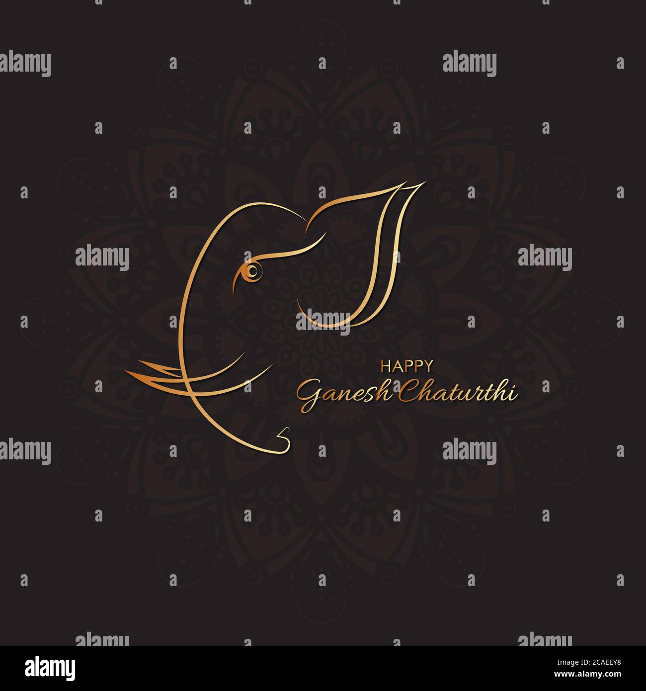 Vector Illustration of Lord Ganpati abstract background for Ganesh ...