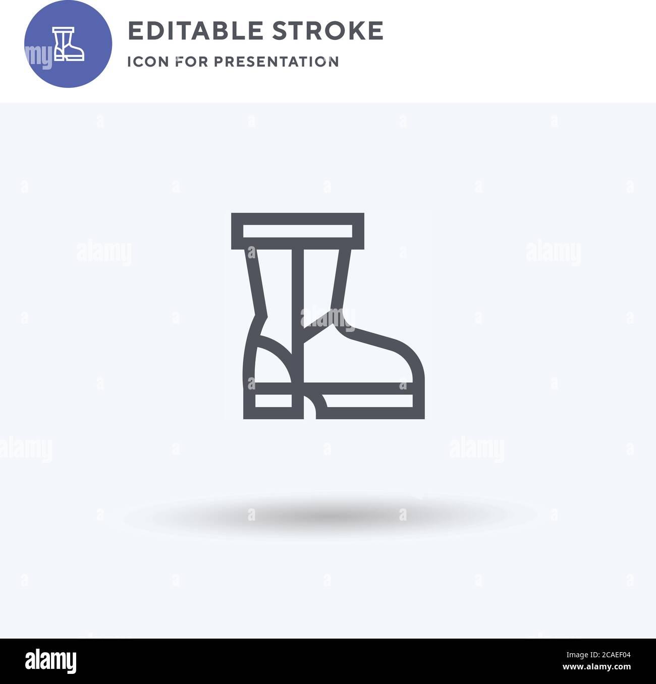 Boot icon vector, filled flat sign, solid pictogram isolated on white ...