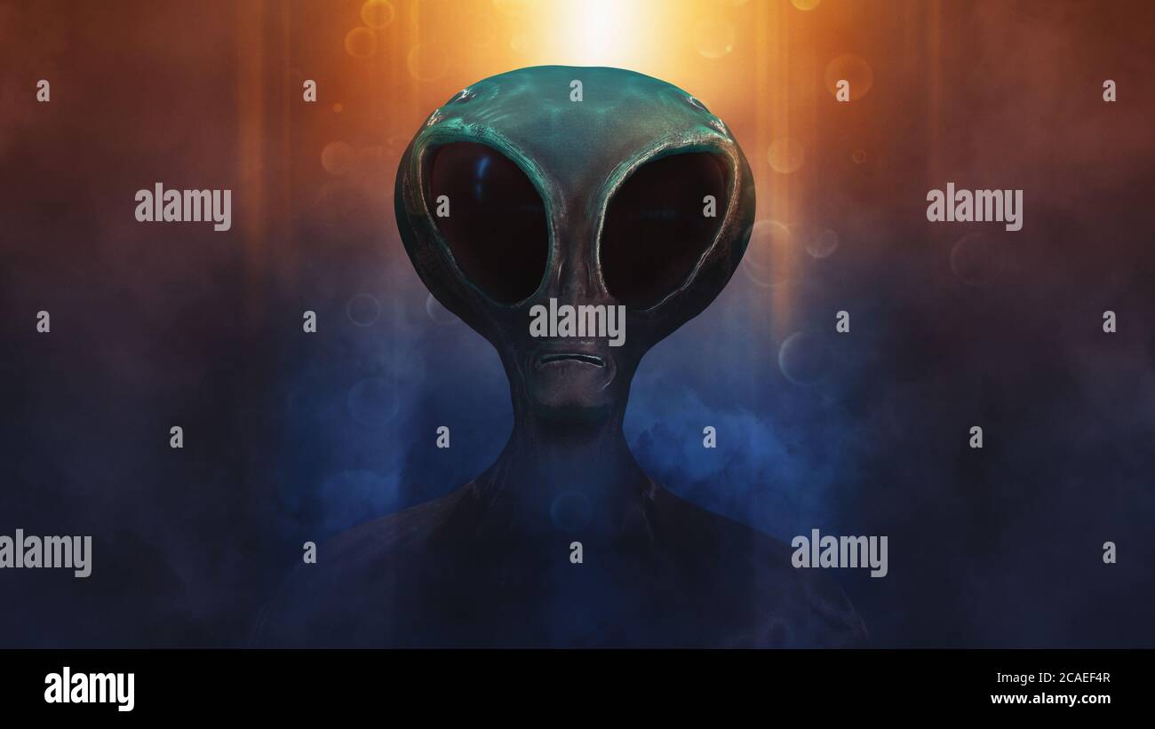 Humanoid alien, Project Blue Book(3d illustration Stock Photo - Alamy