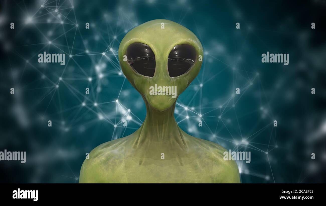 Humanoid alien, Project Blue Book(3d illustration Stock Photo - Alamy