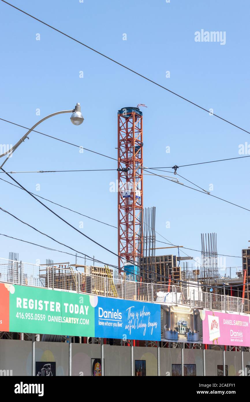 Toronto, Ontario/Canada - August 06 2020: Crane Collapse at Dundas and ...