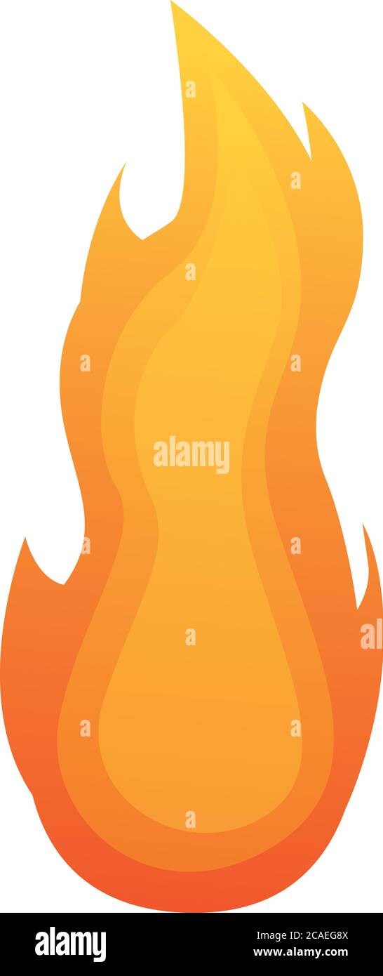 Power fire flame icon. Cartoon of power fire flame vector icon for web ...