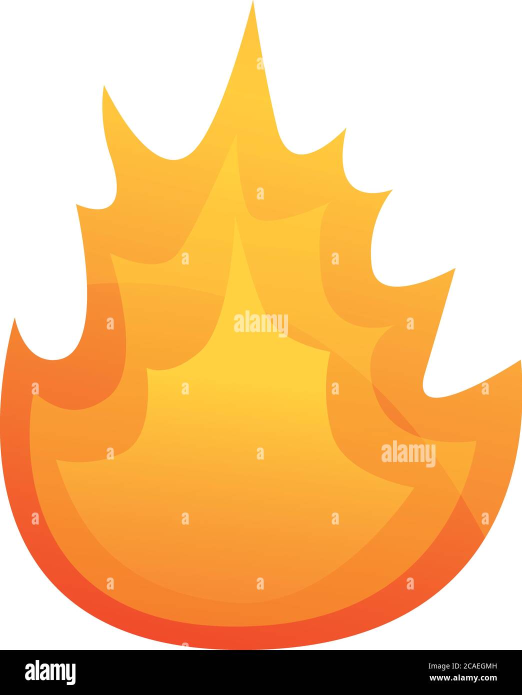 Big fire flame icon. Cartoon of big fire flame vector icon for web ...