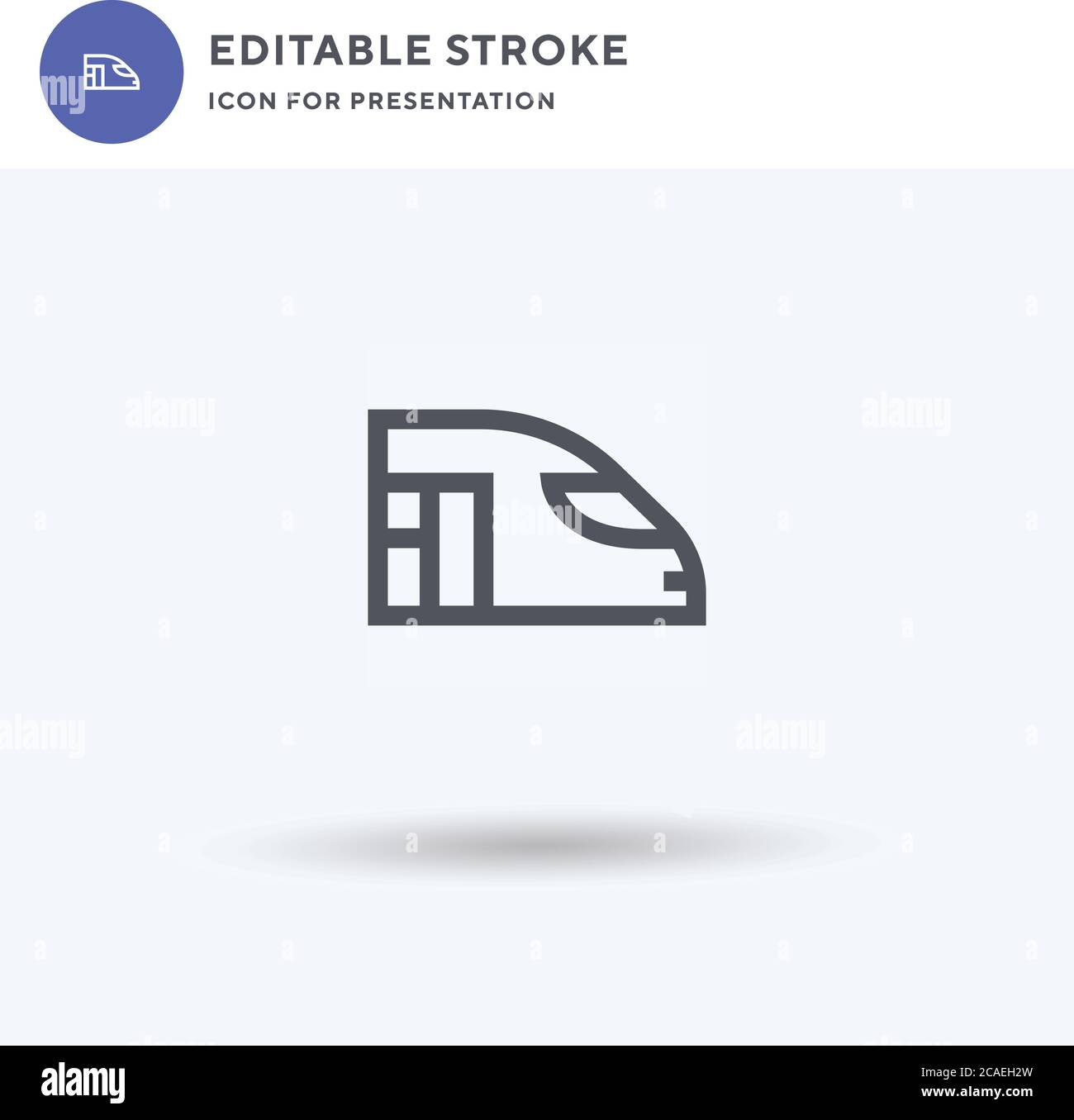 High Speed Train icon vector, filled flat sign, solid pictogram ...