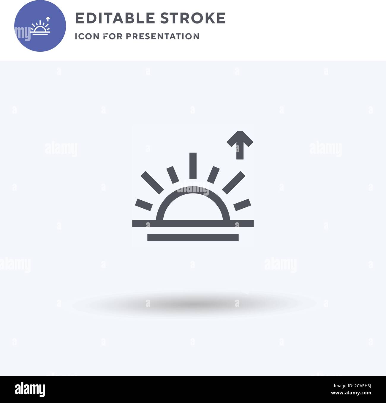 Dawn icon vector, filled flat sign, solid pictogram isolated on white ...