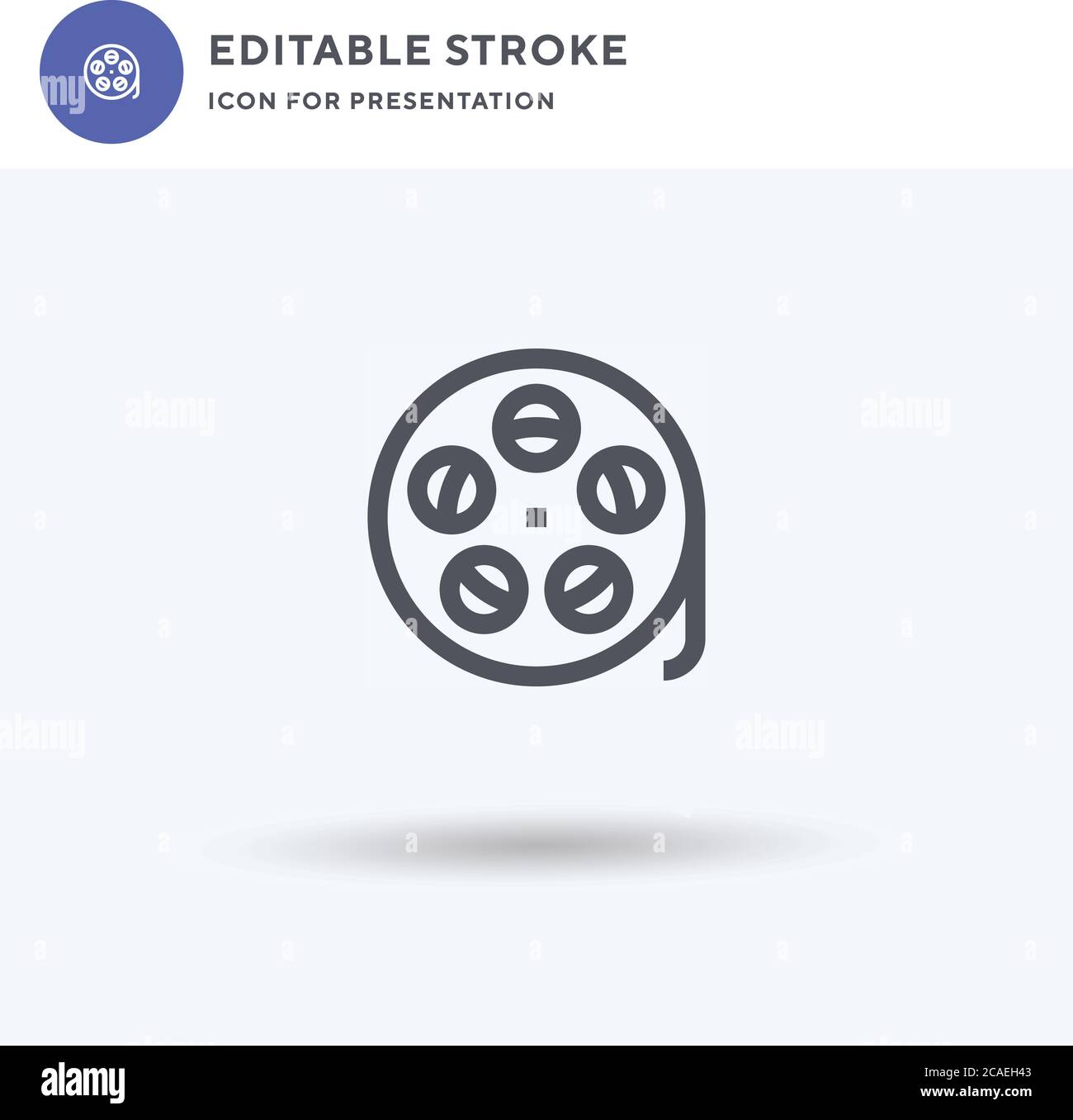 Reel icon vector, filled flat sign, solid pictogram isolated on white ...