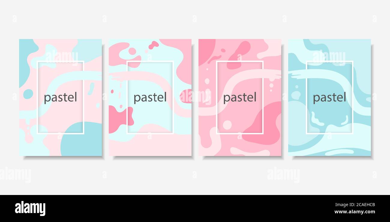 Abstract pastel background set in pink and light blue with copy space ...