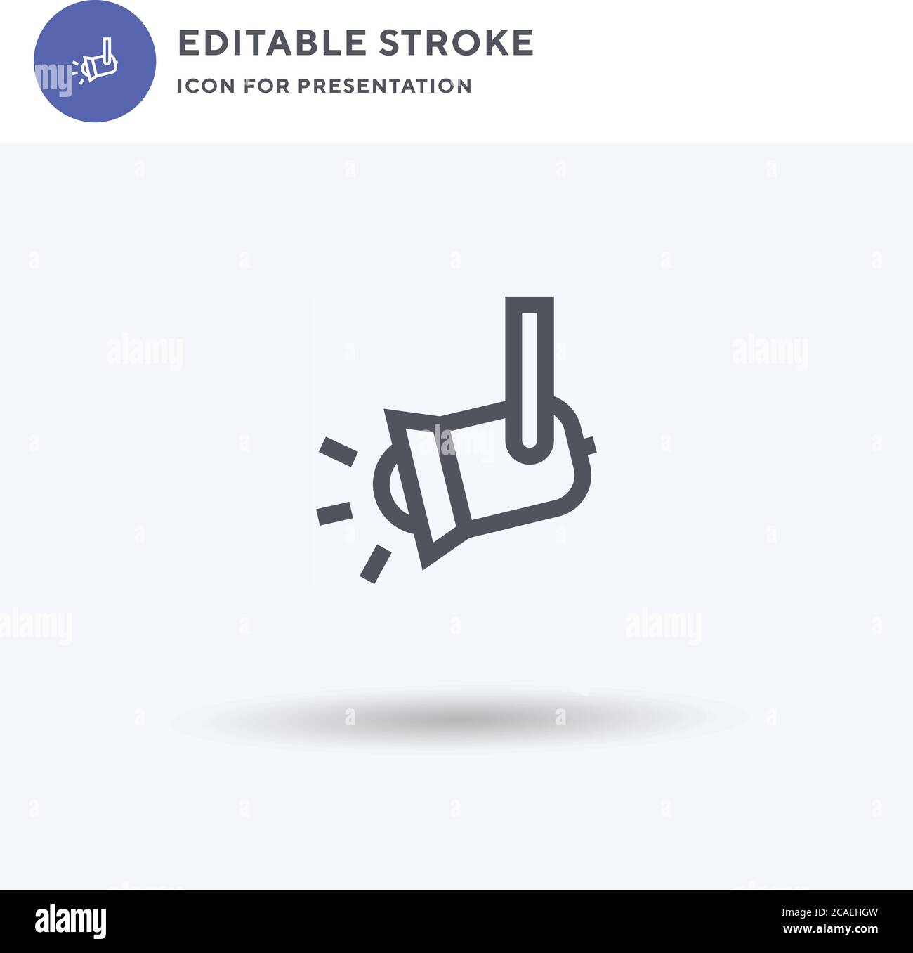 Spotlight icon vector, filled flat sign, solid pictogram isolated on white, logo illustration ...