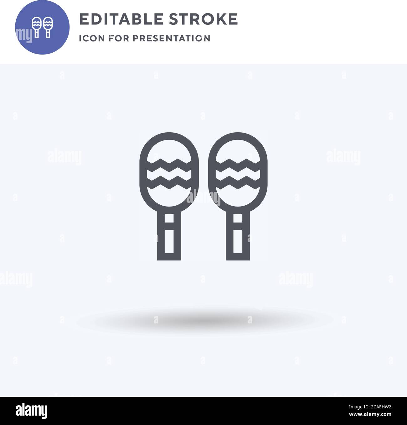 Maracas icon vector, filled flat sign, solid pictogram isolated on ...