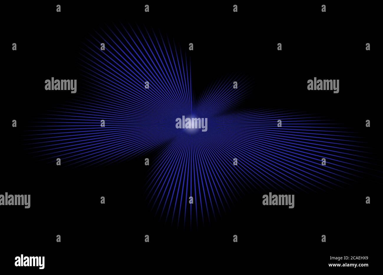 Illustration of blue butterfly on black background Stock Photo - Alamy