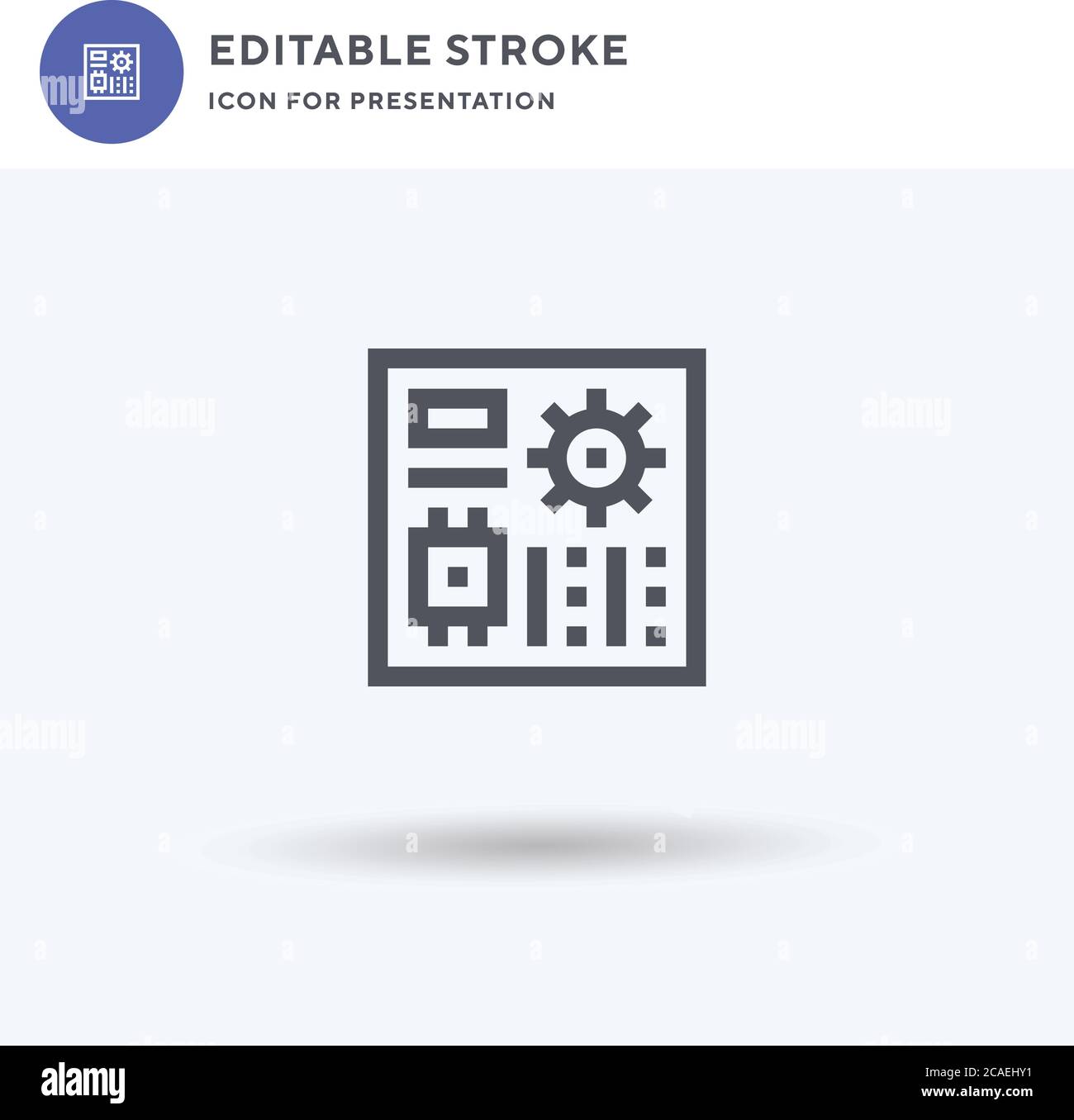 Motherboard icon vector, filled flat sign, solid pictogram isolated on ...