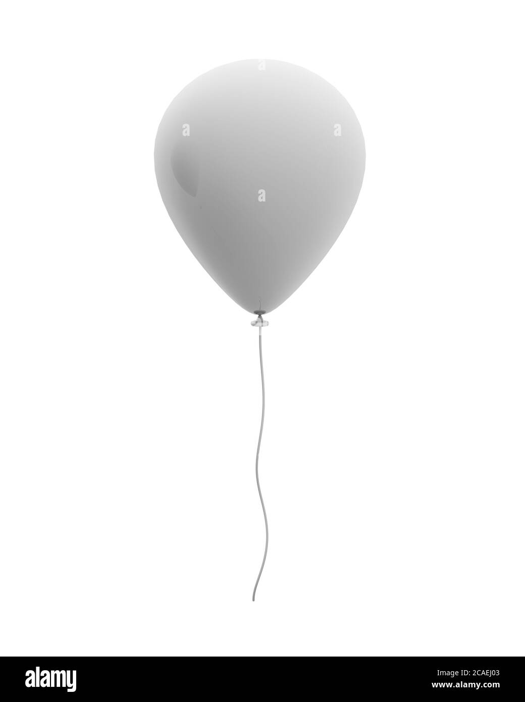 Digital illustration of a single gray balloon on a white background ...