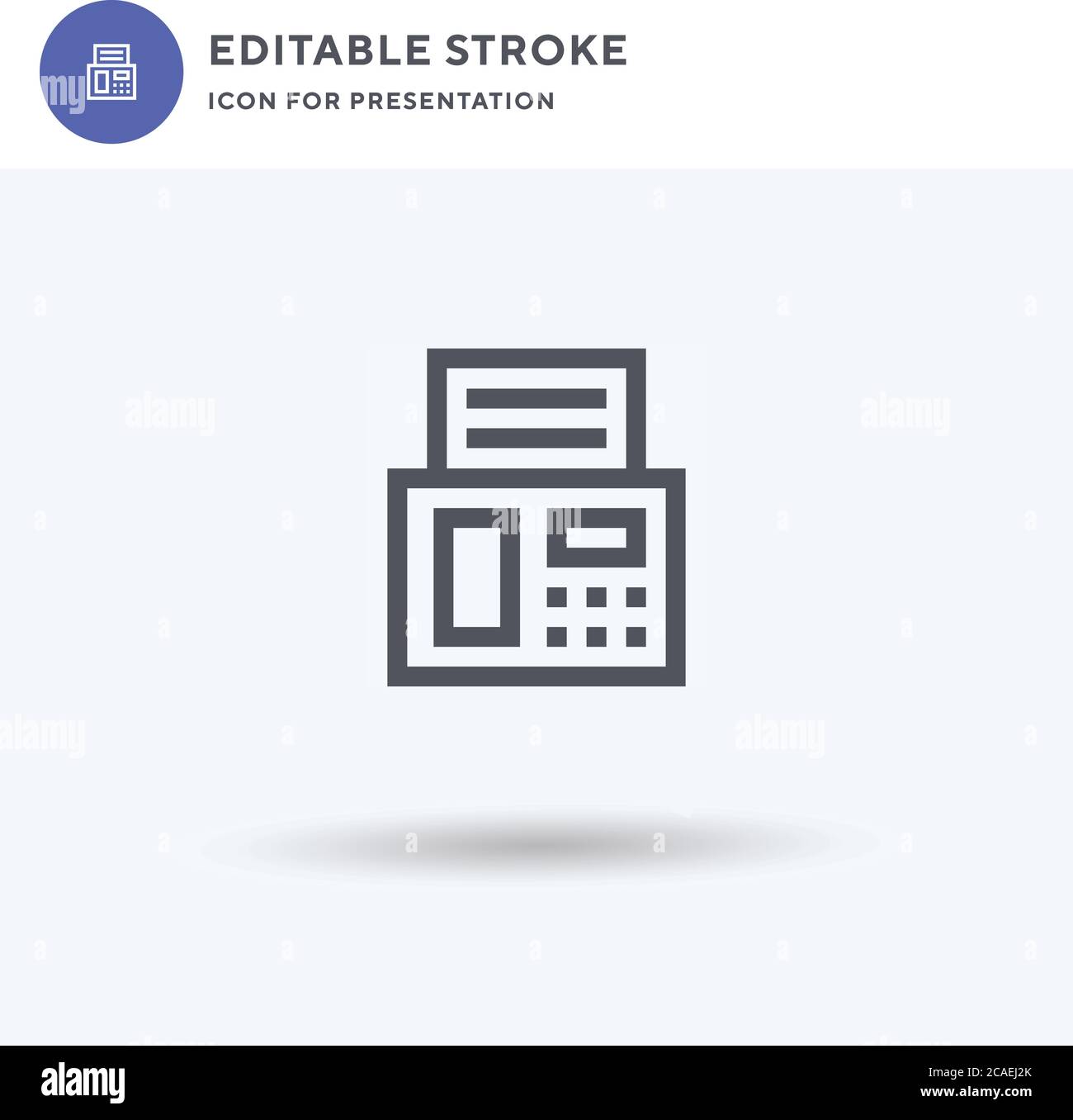 Fax icon vector, filled flat sign, solid pictogram isolated on white ...