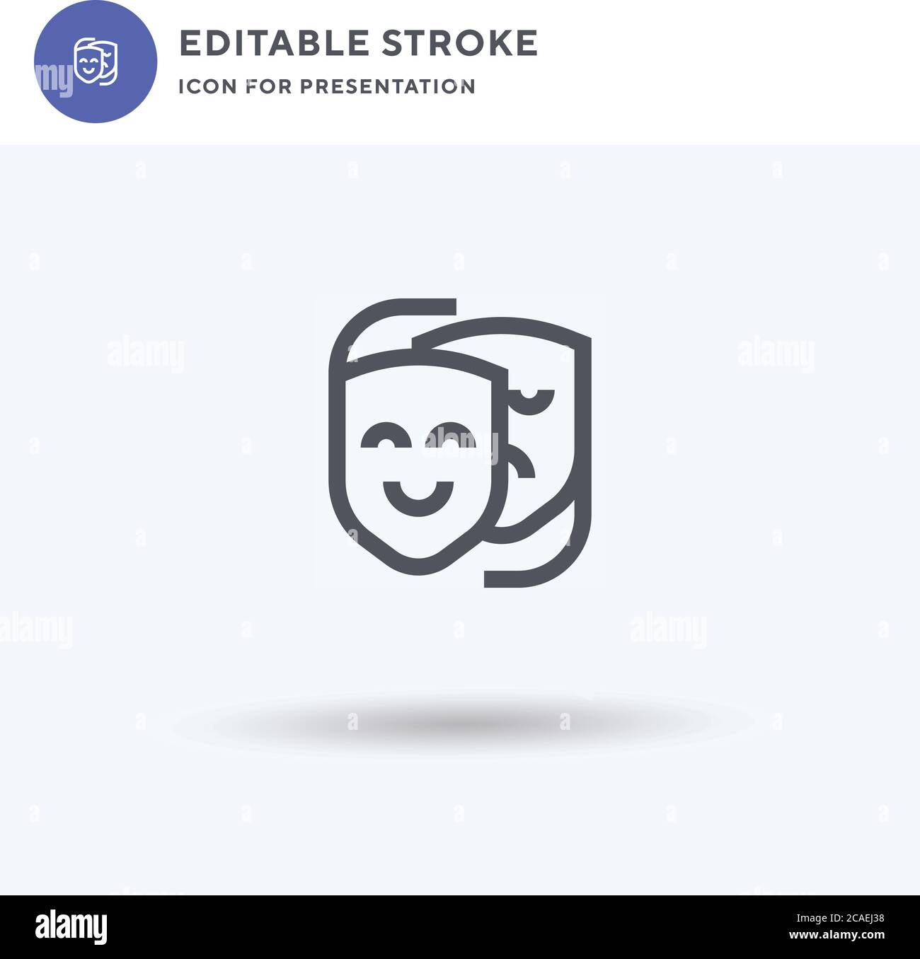 Theatre Mask icon vector, filled flat sign, solid pictogram isolated on ...
