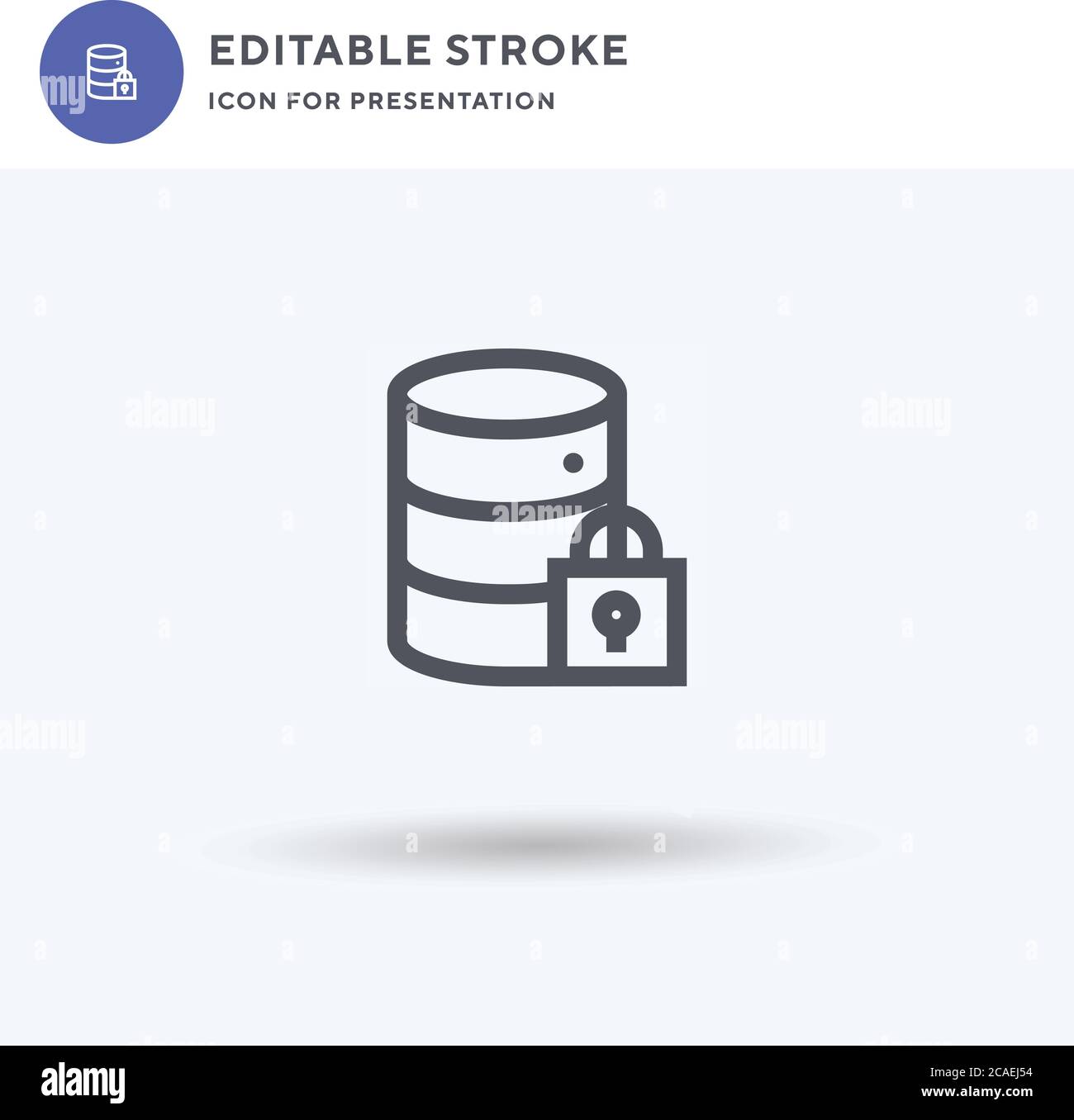 Database icon vector, filled flat sign, solid pictogram isolated on ...