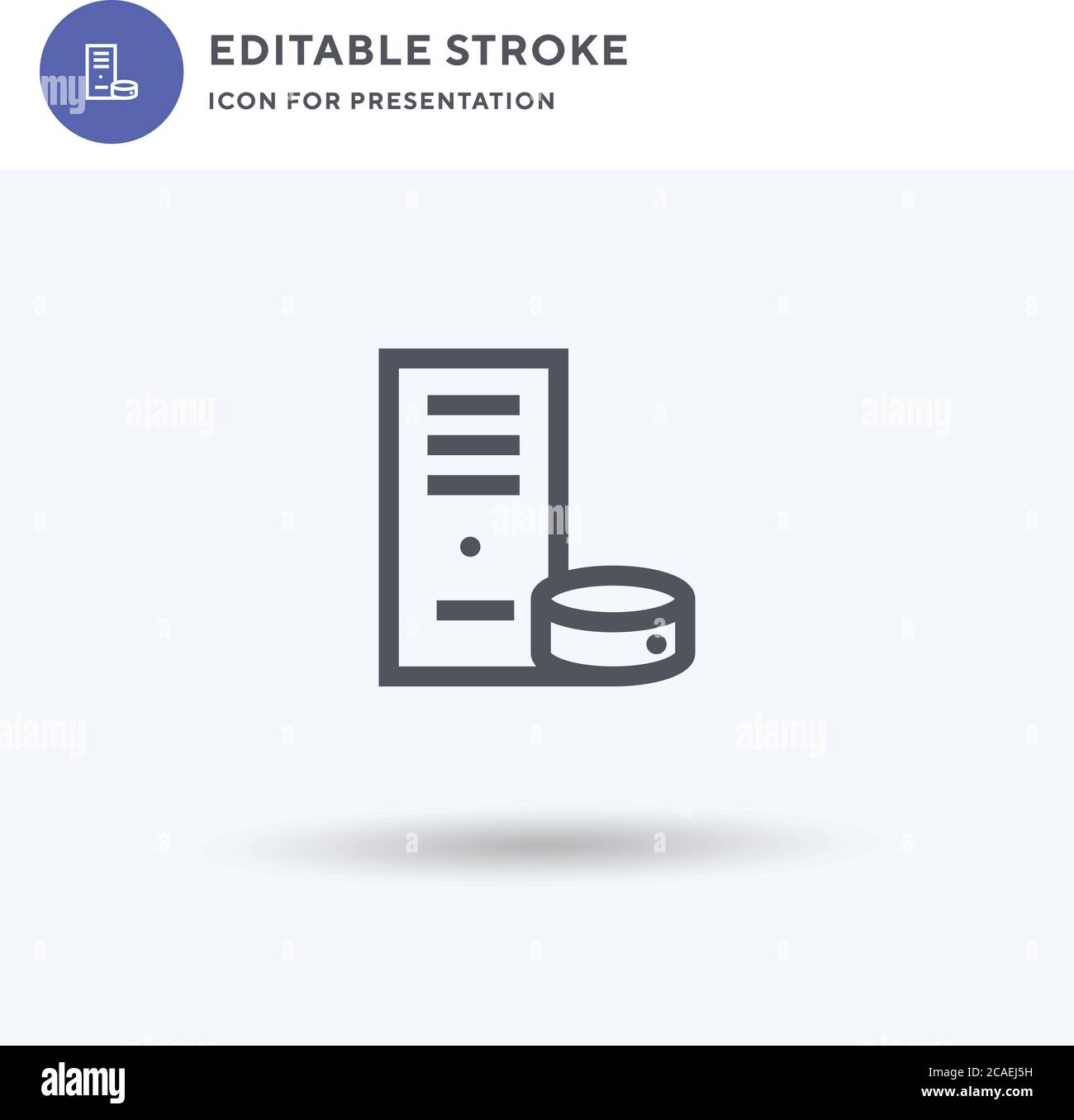 Database icon vector, filled flat sign, solid pictogram isolated on ...