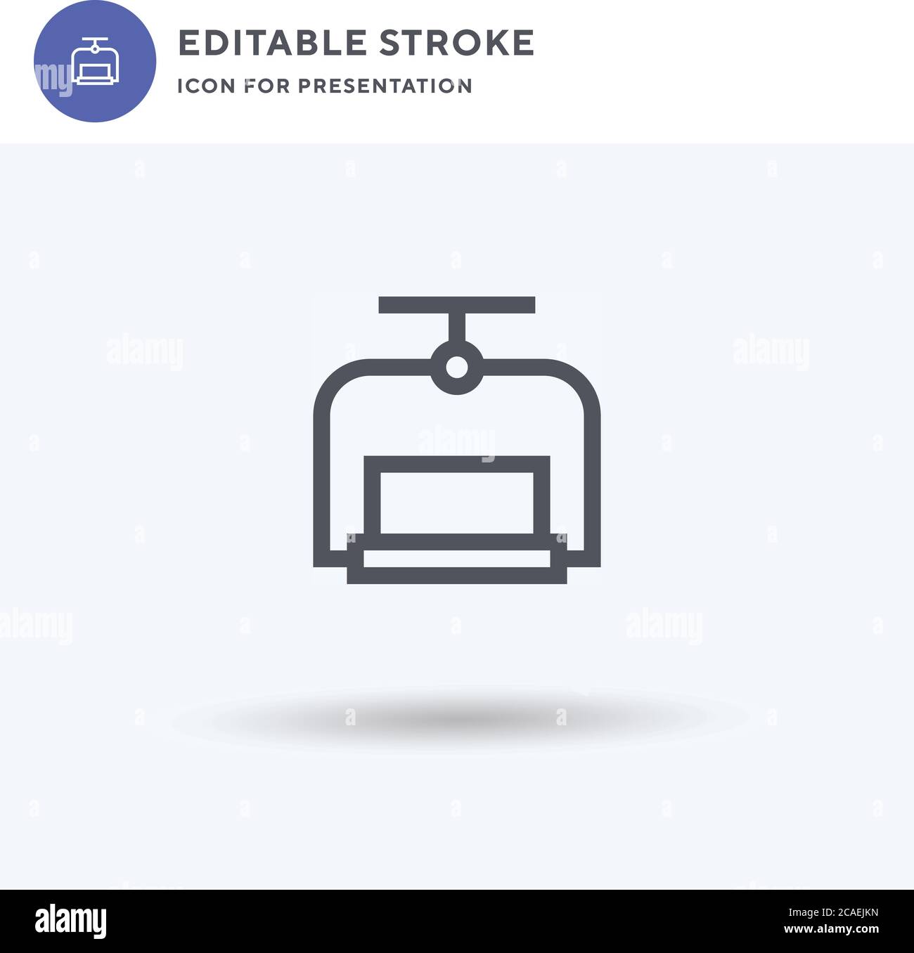 Ski Lift icon vector, filled flat sign, solid pictogram isolated on ...