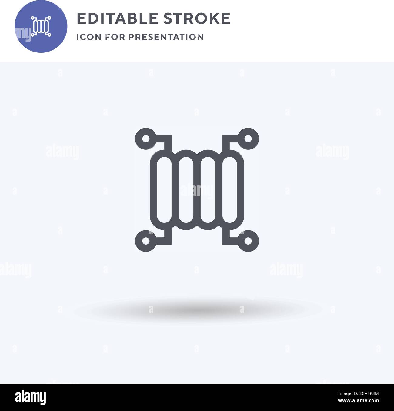 Heating icon vector, filled flat sign, solid pictogram isolated on ...