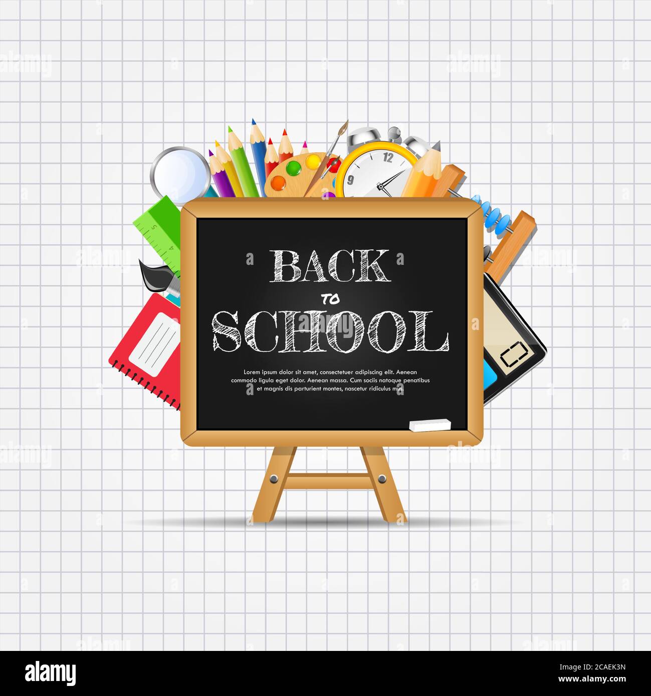 Back to School Abstract Background. Vector Illustratio Stock Vector ...