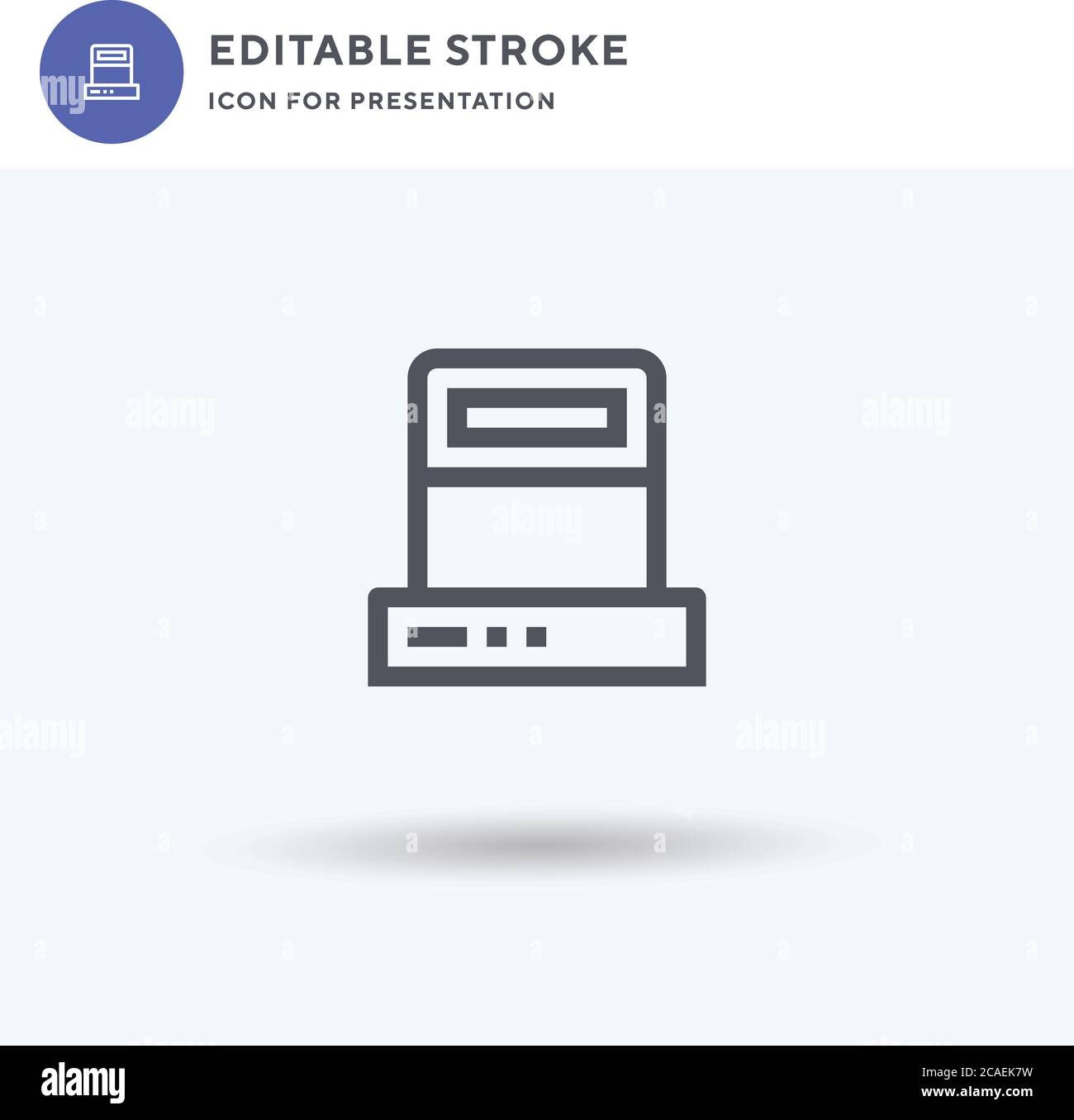 Scanner icon vector, filled flat sign, solid pictogram isolated on ...