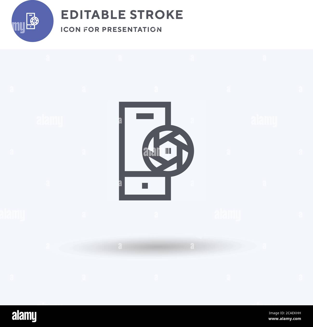 Camera Shutter icon vector, filled flat sign, solid pictogram isolated ...